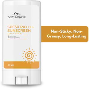 Aravi Organic Sunscreen - SPF 50 PA++++ SPF50 PA++++ Daily Sunscreen ...