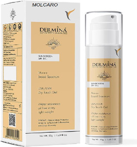 MOLCARO Sunscreen - SPF 35 PA+++ pack of 1 dermina sunscreen aqua gel ...
