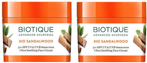 BIOTIQUE Sunscreen - SPF 50 Bio Sunscreen UVA/UVB Ultra Soothing Face ...
