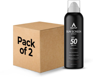 Man-Up Sunscreen - SPF 50 PA+++ Sun Screen Spray, Water Resistant ...