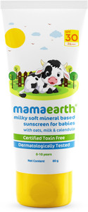 Mamaearth Sunscreen - SPF 30 PA+++ Milky Soft Mineral Based Sunscreen ...