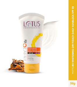 LOTUS Sunscreen - SPF 80 PA+++ Professional PhytoRx Whitening Dry-Touch ...