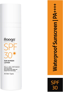 RAAGA PROFESSIONAL Sunscreen - SPF 30 PA++++ Sunscreen, Waterproof ...