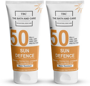 TBC - The Bath and Care Sunscreen - SPF 50 PA+++ Sun Defence Cream with ...