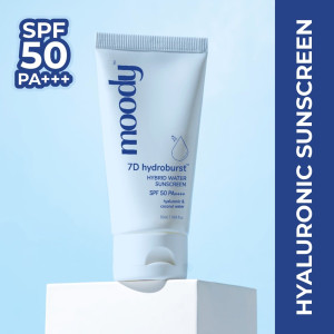 MOODY Sunscreen - SPF 50 PA+++ 7D Hydro Burst Hybrid Water Sunscreen ...