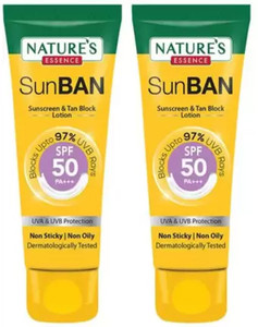 Nature's Essence Sunscreen - SPF 50 PA+++ Sun Ban Sunscreen & Tan Block ...