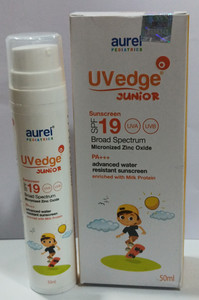 Aurelderma Sunscreen - SPF 50 PA+++ Uvedge junior sunscreen SPF19 (50ml ...