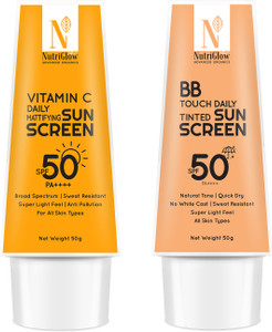 NutriGlow Sunscreen - SPF 50 PA++++ Combo Pack, Vitamin C Daily ...
