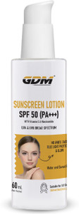 GDM Sunscreen - SPF 50 PA+++ Sunscreen Lotion with Vitamin C for Skin ...