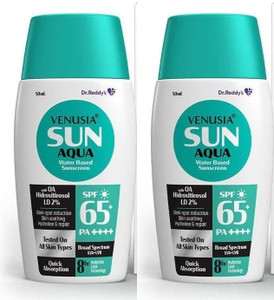 venusia Sunscreen - SPF 65 PA++++ AQUA Water based || UVA , UVB ...