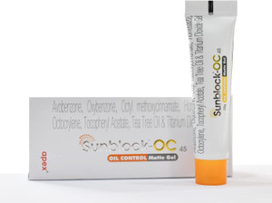 SUN BLOCK Sunscreen - SPF 50 PA+++ OC SPF 45 sunscreen gel, 50Gm ...