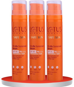 LOTUS HERBALS Sunscreen - SPF 50 PA++++ SS UltraRx Sunscreen SPF 60 ...