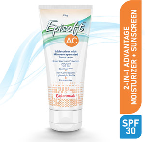 Episoft Sunscreen - SPF 50 PA++++ AC Moisturiser With Microencapsulated ...