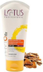 Lotus Professional Sunscreen - SPF 50 PA+++ WHITENING UV SCREEN ...