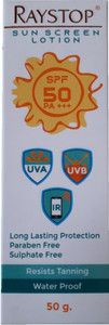 RAYSTOP Sunscreen Lotion 50gm SPF 50 PA+++ - SPF 50 PA+++ - Price in ...