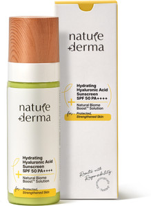 Nature Derma Hyaluronic Acid Sunscreen SPF 50 PA++++ with Natural Biome ...