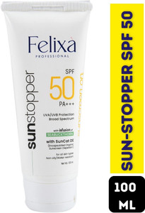 Felixa Sunscreen - SPF 50 PA+++ Sunstopper,Aqua gel Sunscreen , UVA/UVB ...