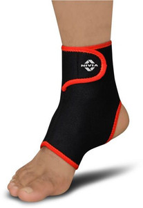 NIVIA Ankle Support Knitted Slip-in Ankle Support Brace(Black/Red ...