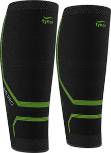 TYNOR Calf and Shin Support Air Pro, Black & Green, Large, 1 Unit Knee ...