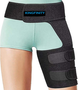 KINGFINITY Thigh Compression Support, Groin Compression Wrap, Hip Brace ...