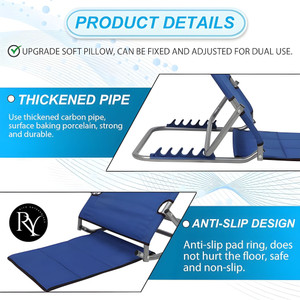 RelaxMate Adjustable Bed Back Rest For Use on Bed or Back Support Back ...