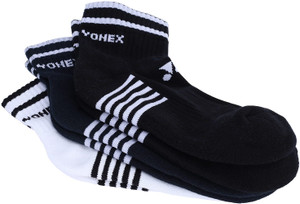 YONEX Socks Combo of 3 Pair (White Navy Black) Foot Support - Buy YONEX ...