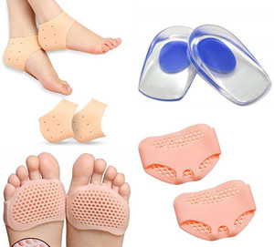 The Moon Impex Silicon Gel Heel Pad For Pain Relief And Half Toe Sleev ...