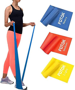 Potok Resistance Band Set 3Pack Latex Elastic Bands For Upper & Lower ...