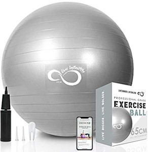 Live Infinitely Exercise Ball (55Cm95Cm) Extra Thick Professional Grade ...