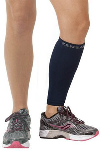 Zensah Calf/Shin Splint Compression Sleeve (Singe Sleeve) Navy Blue ...
