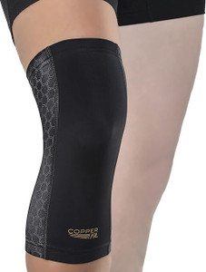 COPPER FIT Copper Plus Size Freedom Knee Compression Sleeve, Black ...