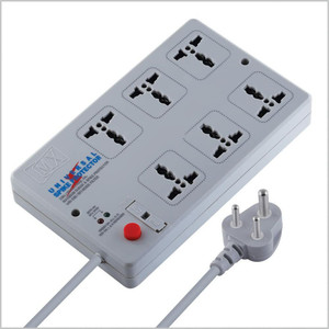 MX Surge Protector & Spike Guard , 6 Universal Socket,Master Switch ...