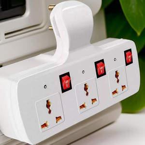 TOOLART 3 Multi-Plug with Individual Switches, LED Indicators Fuse 3 ...