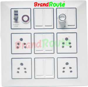 BrandRoute 18 Modular Sheet Board Switch Socket Wall Mount Assembled 4 ...