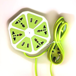 Clairbell WF-144 Hexagon Socket Power Strip USB Charger: 4 Outlets + 4 ...