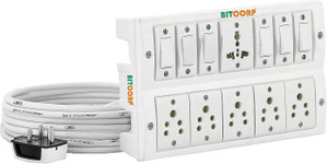 BITCORP Multi Socket Extension Board 6 Sockets and 6 Switch 6A(1500W) 4 ...