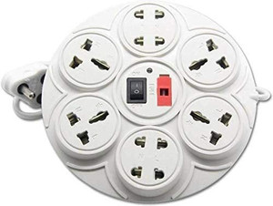 DAYBETTER 8+1 Round Strip Extension Cord; 6 A 8 Universal Multi Plug ...