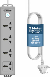 EMBox Power Extension Cord 2 Meter Multi Plug 1500W Heavy Duty 4 Socket ...
