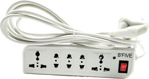 b'five power strip 5 Sockets With Switch & 2.5 Meter Heavy Duty Cord 3 ...