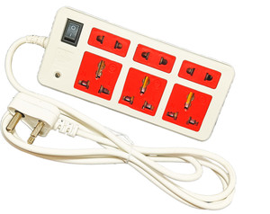 K SHRIJI HEAVY-DUTY 6 Socket & 1 Switch Extension Board With 2 Mtr Long ...