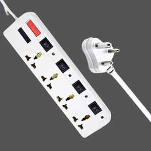 GVEN Electric Extension Board Power Socket with Led Indicator 4 Socket ...