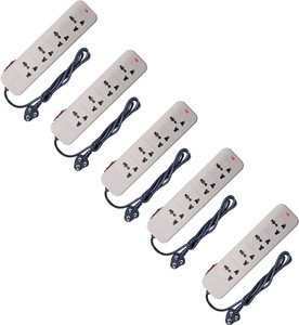 MX 4 Way Outlet Power Strip with Universal Socket, Master Switch Fuse ...