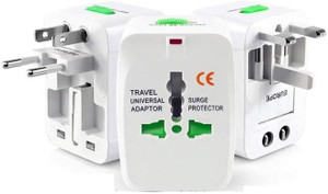 WDNET Universal Multi Pin travel adapter with surge Dual USB charging ...