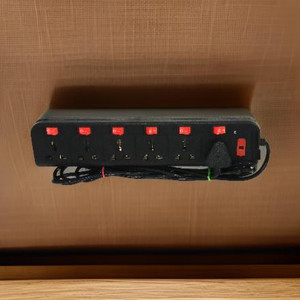 TECHNATURE 6 Switch 6 socket extension Board with 3mtr wire 6AMP WIR325 ...