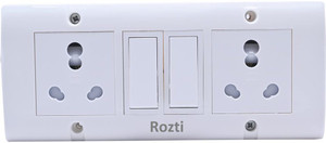 Zraxx 6 Modular Box, 3 Pin Modular 16A Switch-2, 4m 3 Core White Wire ...