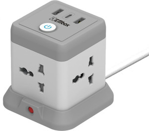 EMBox (2 USB type A Slot and 1 USB type C Slot) 4 Socket Extension ...