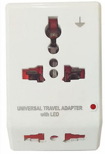 EZVISION 3-Pin 5 Sockets Multi Plug I Universal Travel Adapter- White 5 ...