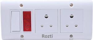 Rozti 6 Modular Box, 3 Pin Modular ,6A Switch-1,Indicator-1,8m 3 Core ...