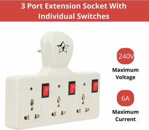 Flipkart SmartBuy 3 Pin Multiplug Point |Universal Sockets and ...