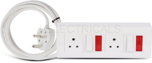 JELECTRICALS Premium Modular Extension Board With 3 Core Wire 2 Socket ...